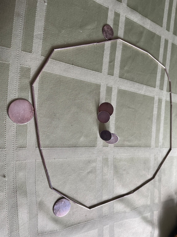 Betty Cooke Modernist Lines and Discs Necklace and Earrings - Etsy