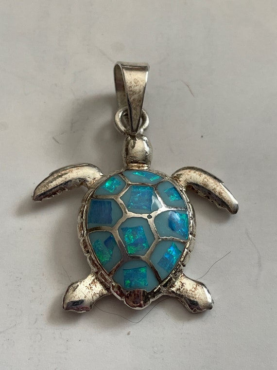 925 Sea Turtle with Boulder Opal Shell Signed - Gem