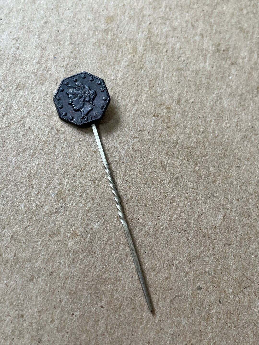 1914 Replica Liberty Head Octagon Shaped Stickpin or Cravat Pin - Etsy