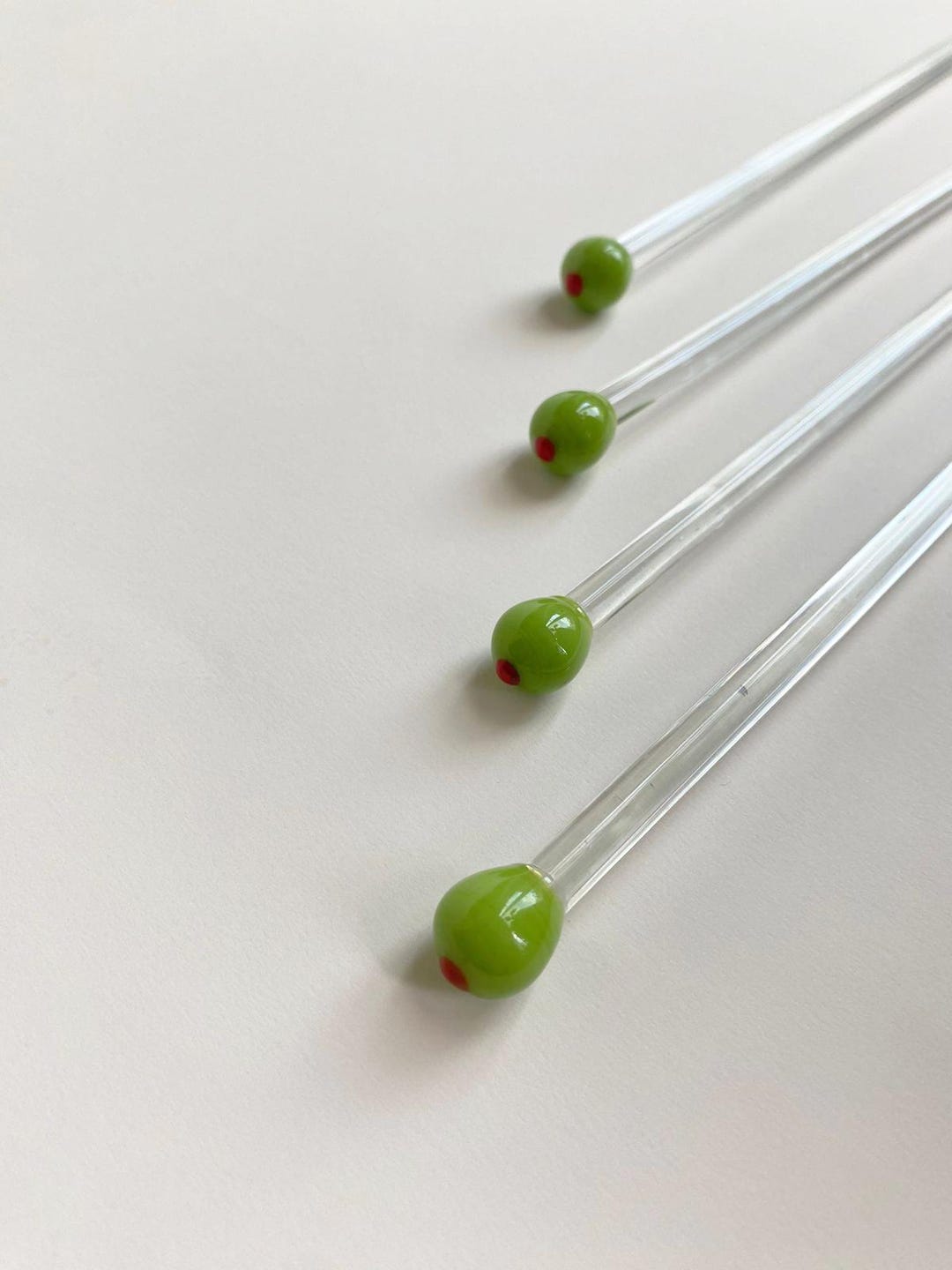 Tenedores De Aperitivo De Aceitunas De Vidrio Hechos a Mano / Tenedores ...