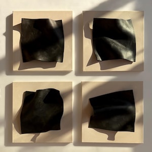 Set of 4 Abstract Clay Art Panels, Sculptural Wall Decor - Etsy