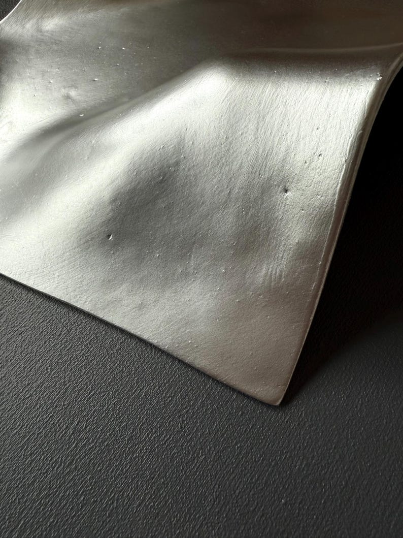 Silver Abstract 3D Wall Art, Modern Minimalist Sculpture, Contemporary ...