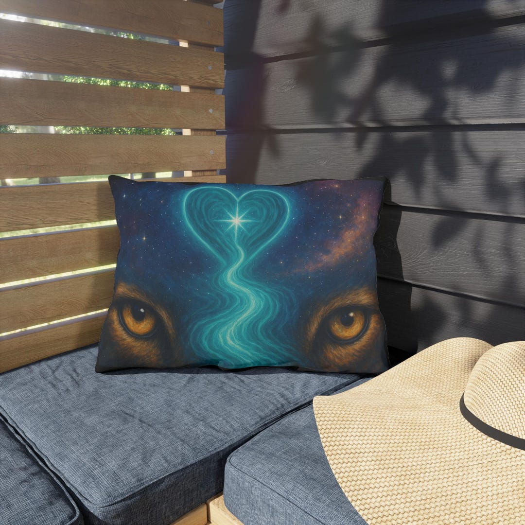 Cosmic Animal Print Outdoor Pillow: Bohemian Patio Decor - Etsy