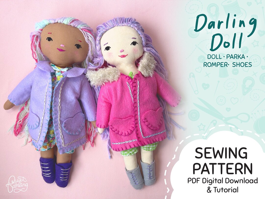 Darling Doll PDF Pattern and Tutorial - Etsy Canada