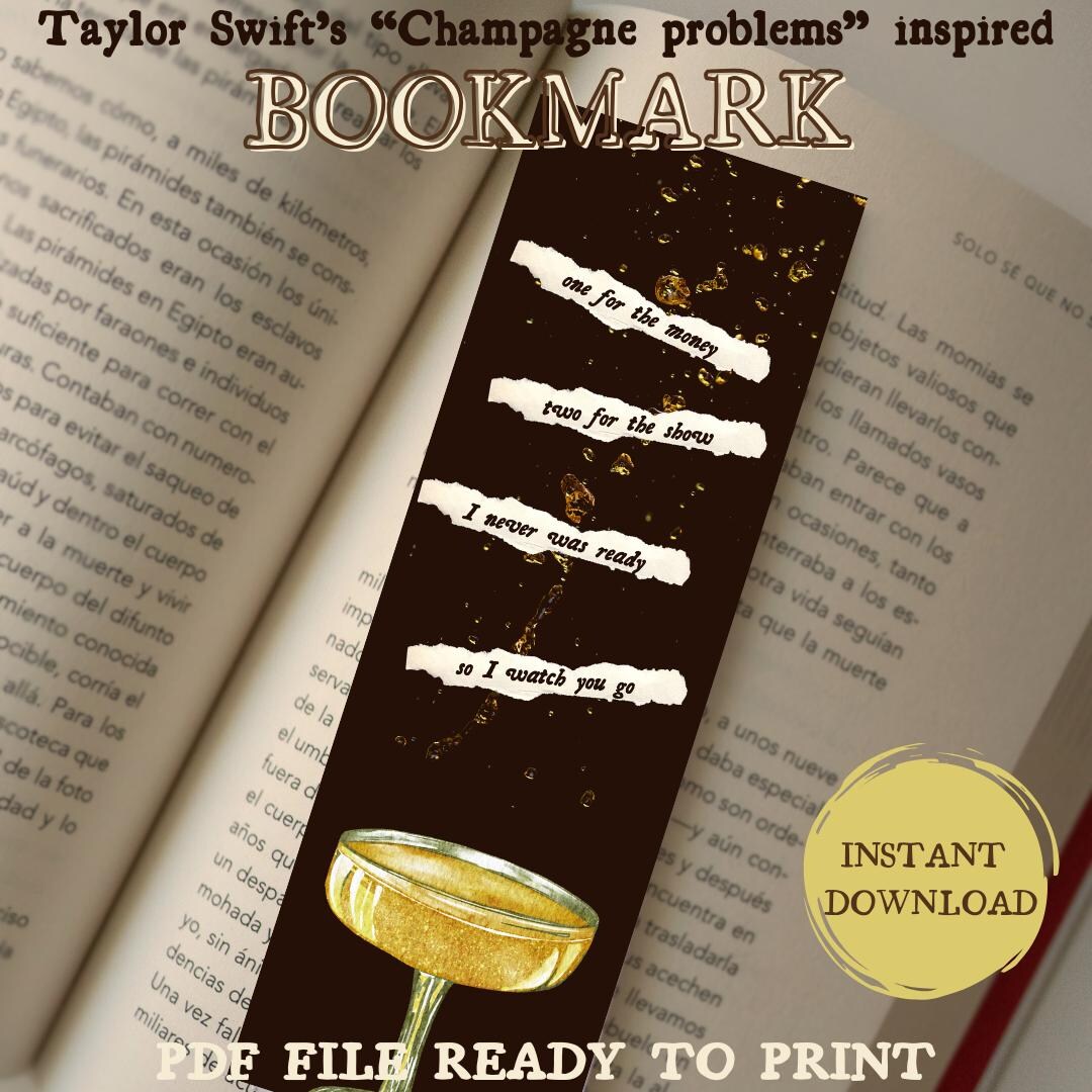 Taylor Swift Printable Bookmark for Readers Evermore Inspired Bookmark ...