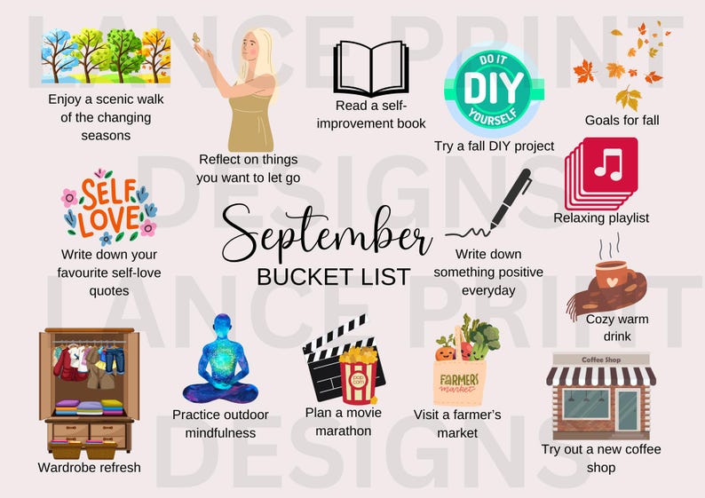 2025 UK Self-love Bucket List Calendar. Positivity. Journal. Vision ...