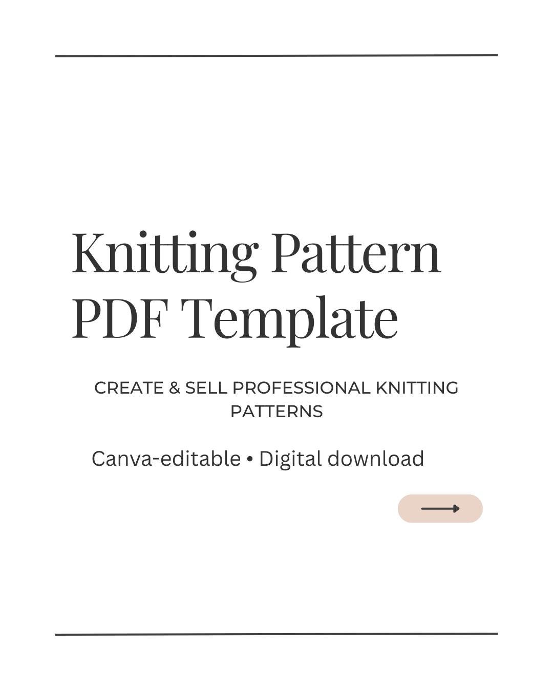 Knitting Pattern Template - Etsy