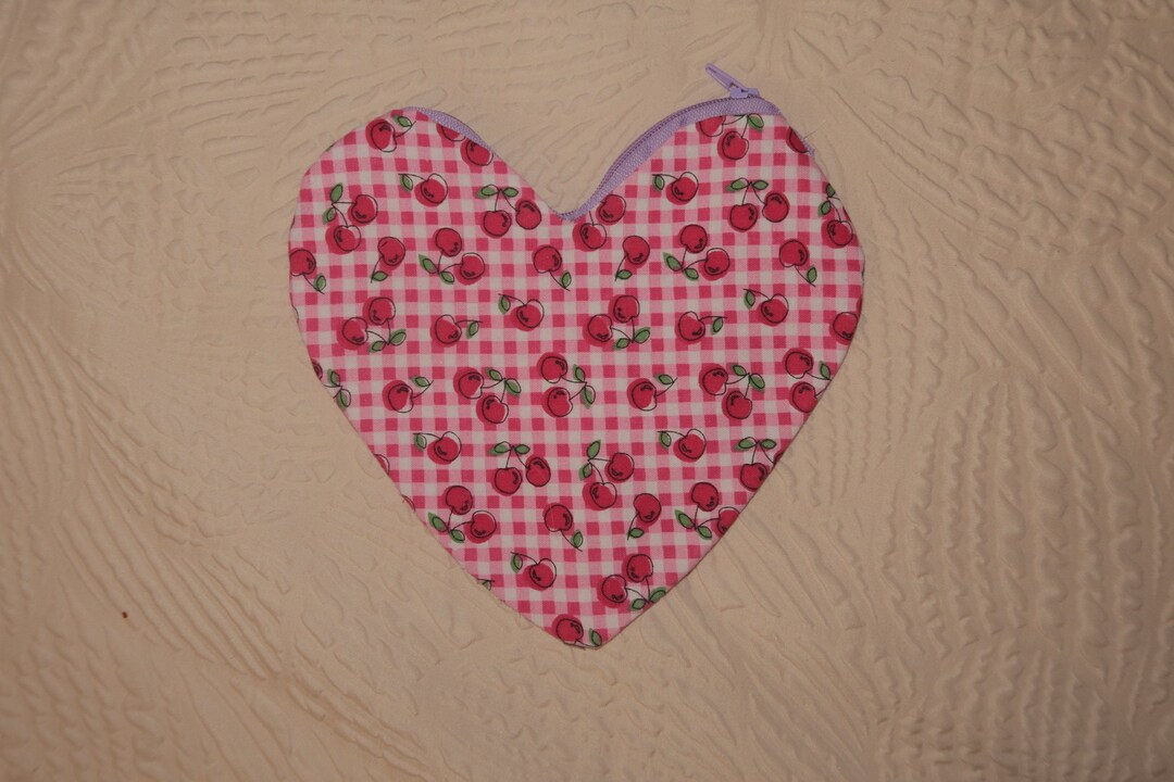 Custom Heart Shaped Zipper Pouch - Etsy
