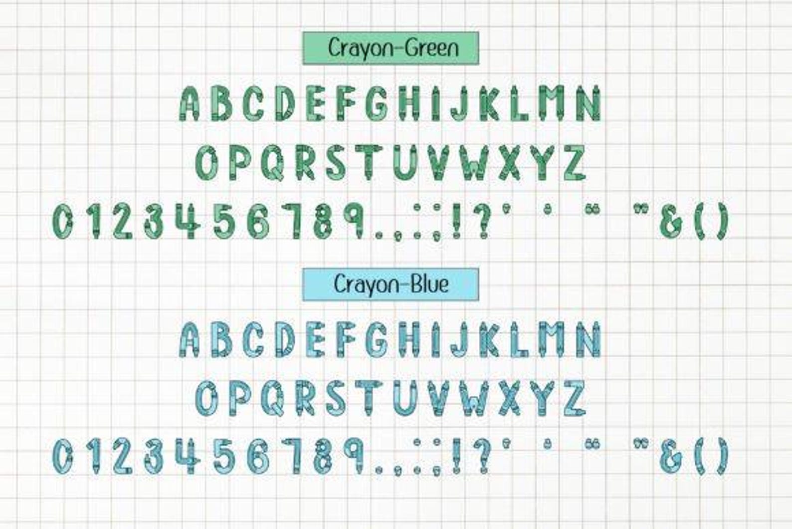 Crayon Doodle Font, Doodle Letters, School Supplies Font, Crayon ...