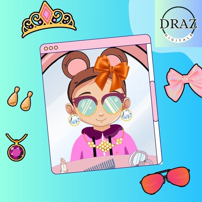 Printable Beauty Salon for Girls, Fashion Girl, Makeover Activity ...