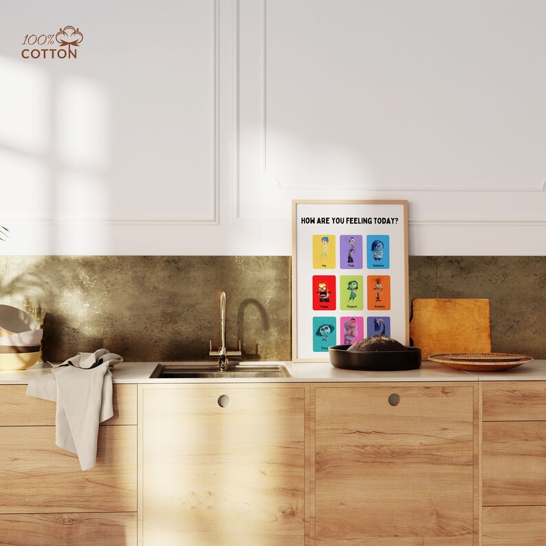 Inside Out 2 Movie Poster Vibrant Pixar Wall Art for Kids and Family ...