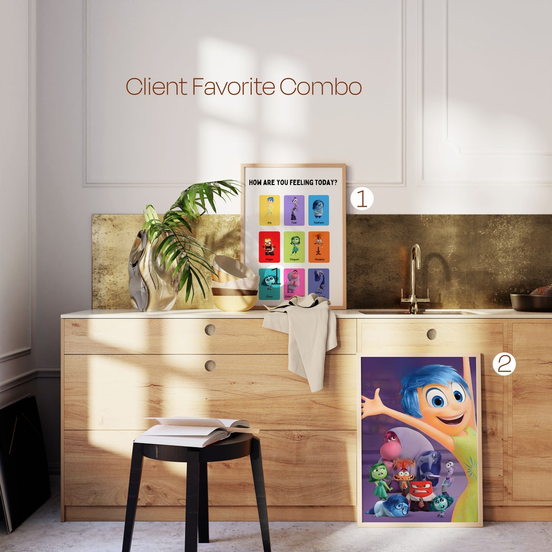 Inside Out 2 Movie Poster Vibrant Pixar Wall Art for Kids and Family ...