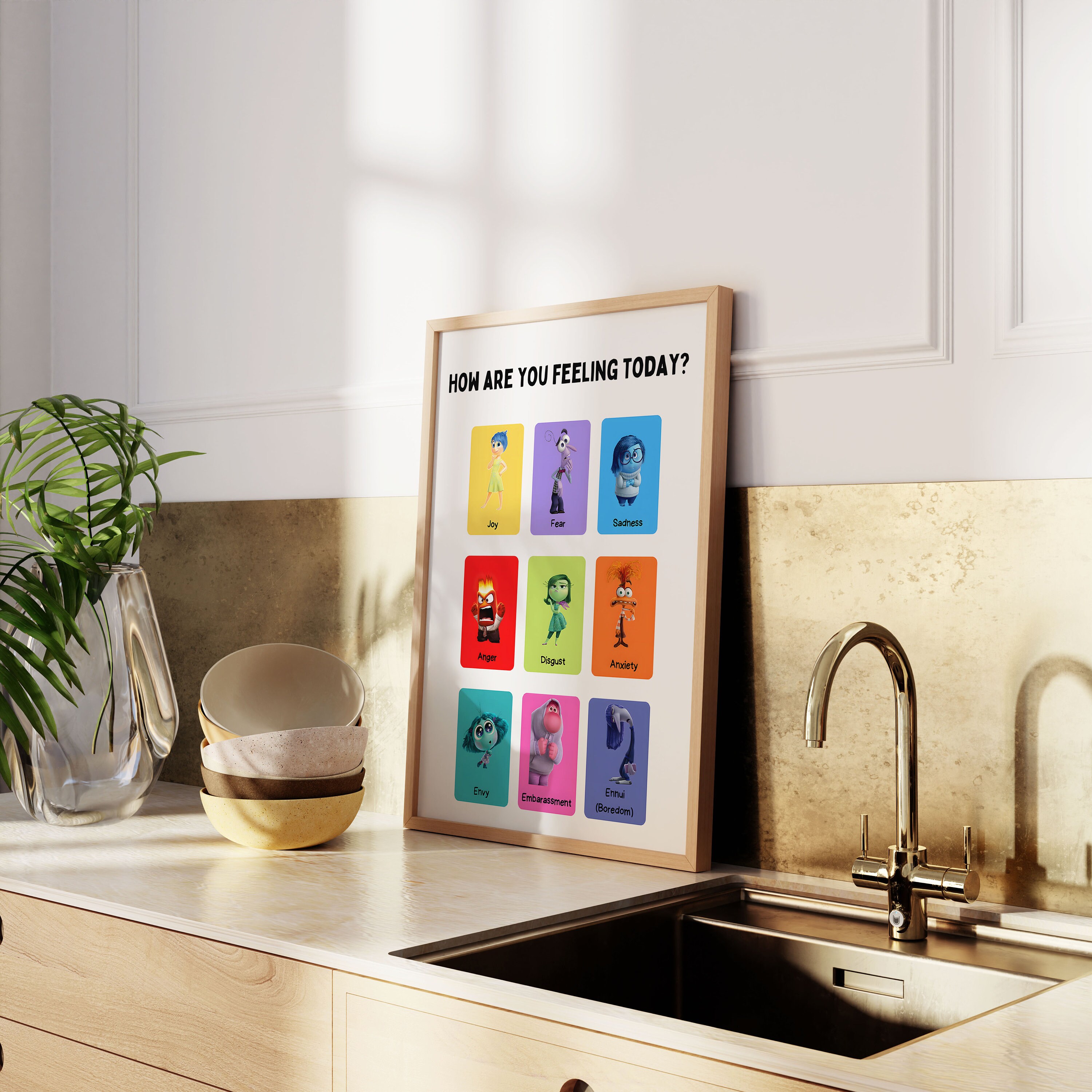 Inside Out 2 Movie Poster Vibrant Pixar Wall Art for Kids and Family ...