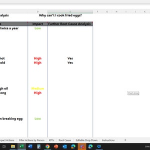 Excel Template Ishikawa Fishbone, Fully Editable, 5 Whys, Herringbone ...