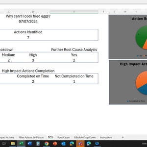 Excel Template Ishikawa Fishbone, Fully Editable, 5 Whys, Herringbone ...