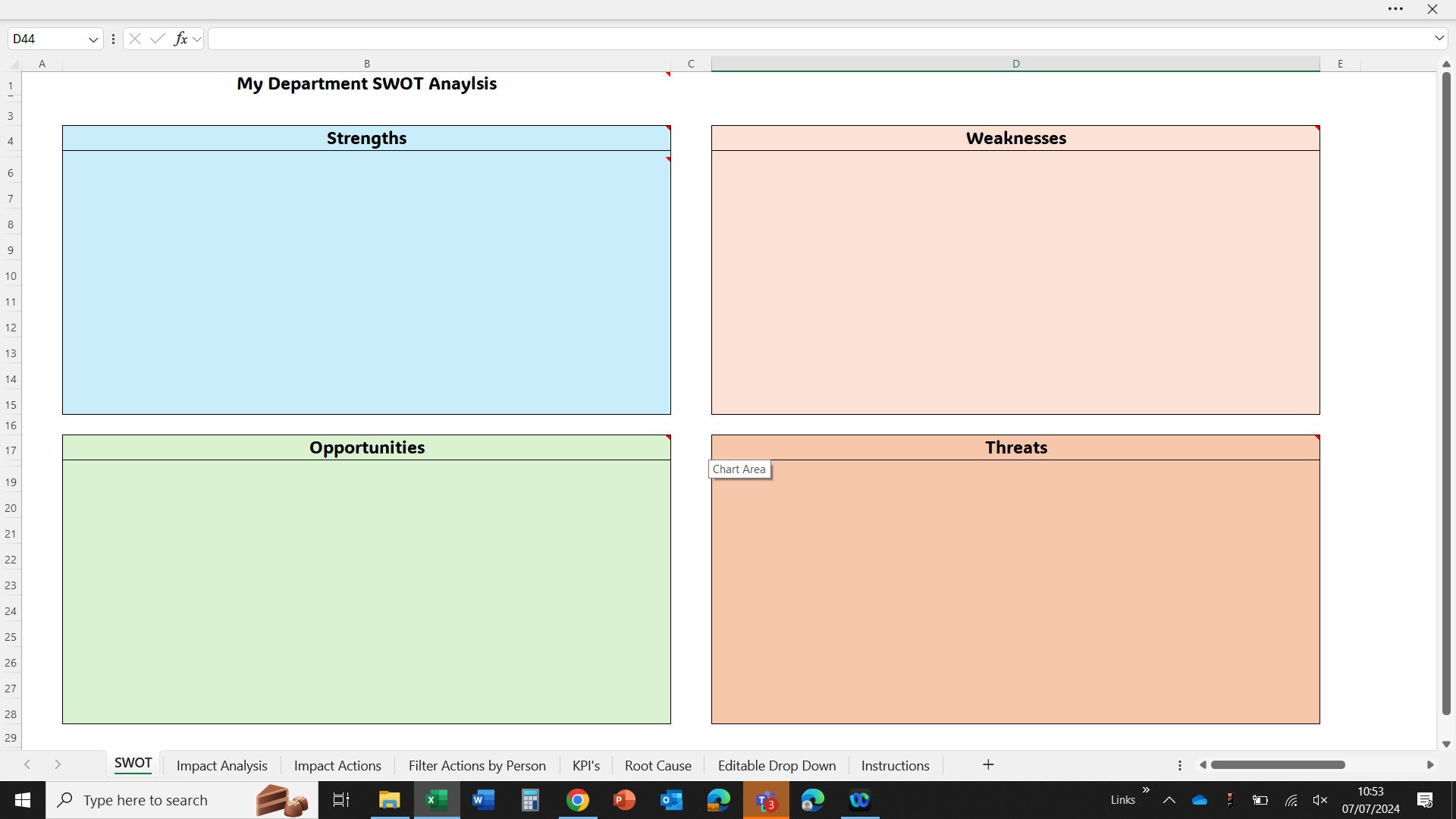 SWOT Analysis Template - Etsy