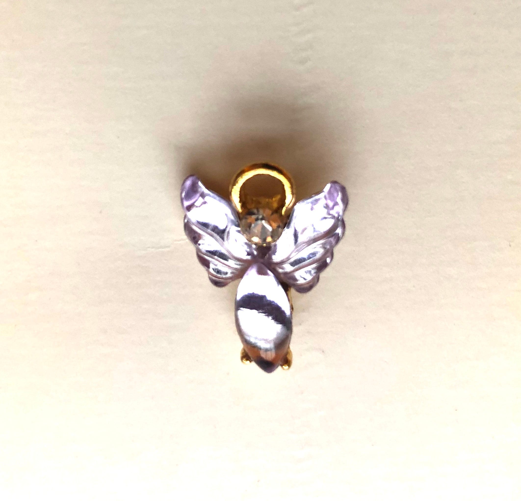 Guardian Angel Pin Miniature Angel Pin for Her for Kids Clear Crystal ...