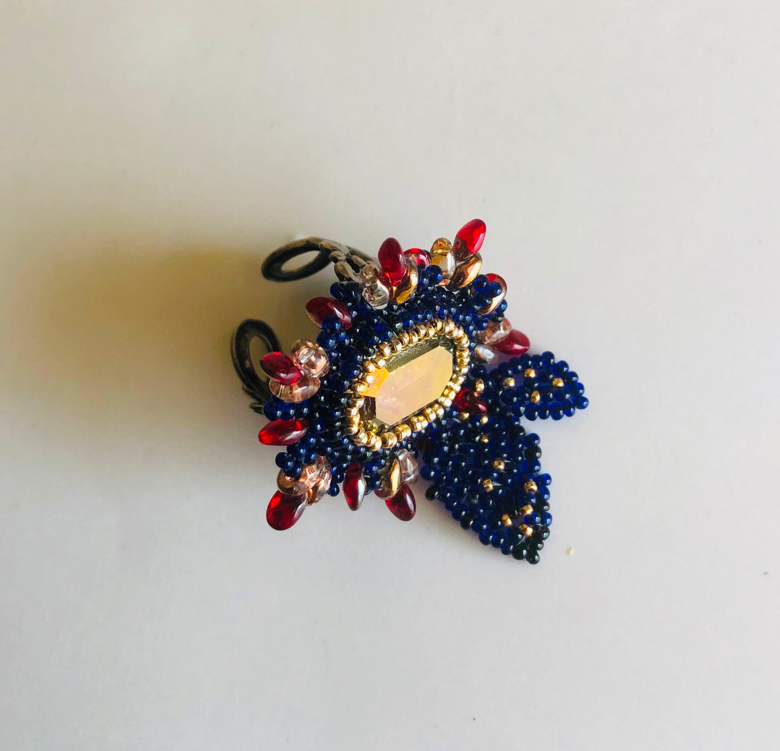 Good Witch Ring Vintage Brass Filigree Ring Swarovski Stone - Etsy