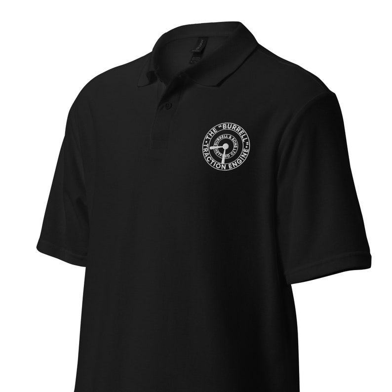 Burrell Steam Traction Engine Unisex Polo Shirt Front Design by the ...