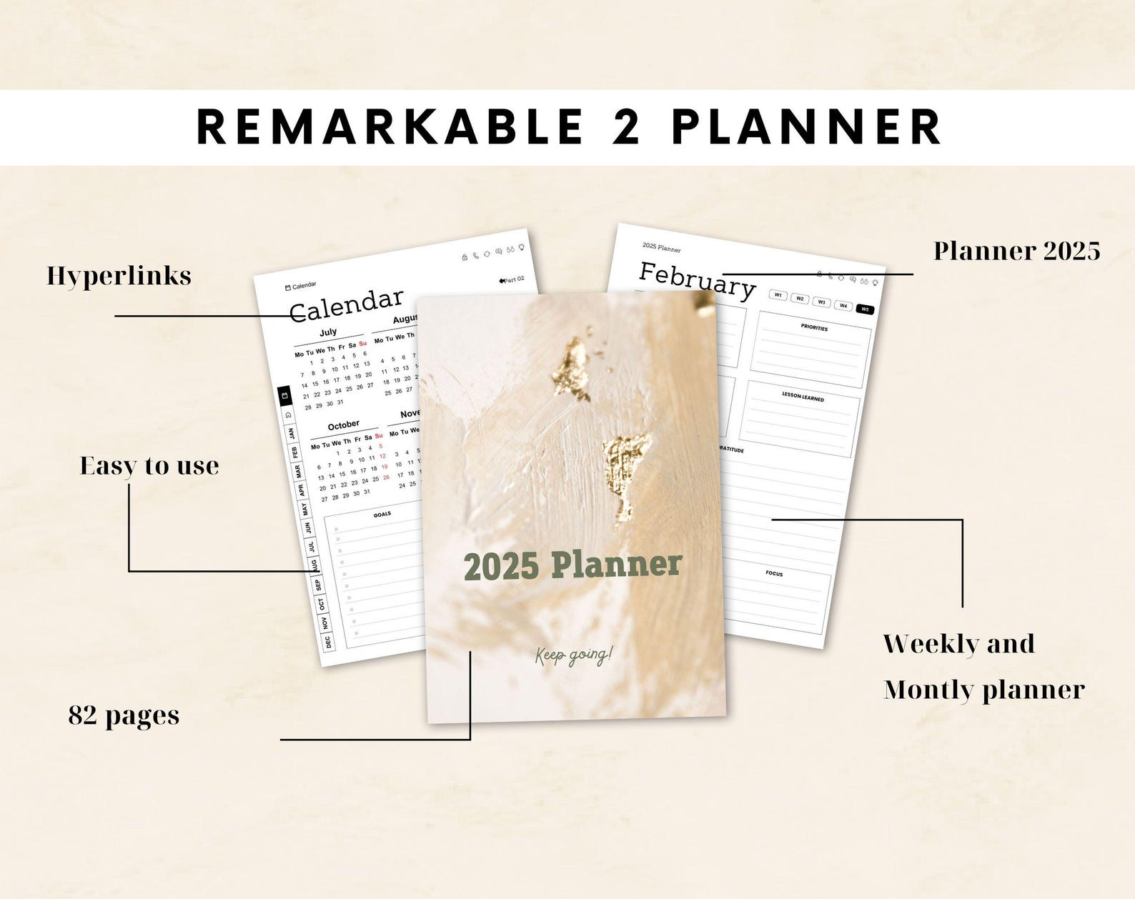 Remarkable Planner 2 / Remarkable Planner 2025 / Remarkable 2 Planner ...