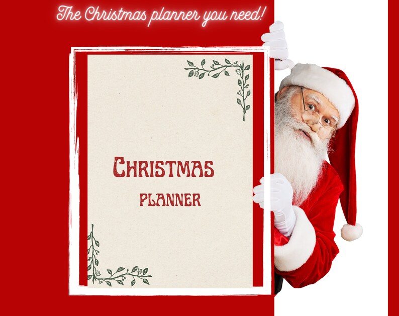Christmas Planner Printable | Digital Holiday Planner | Event Organizer ...