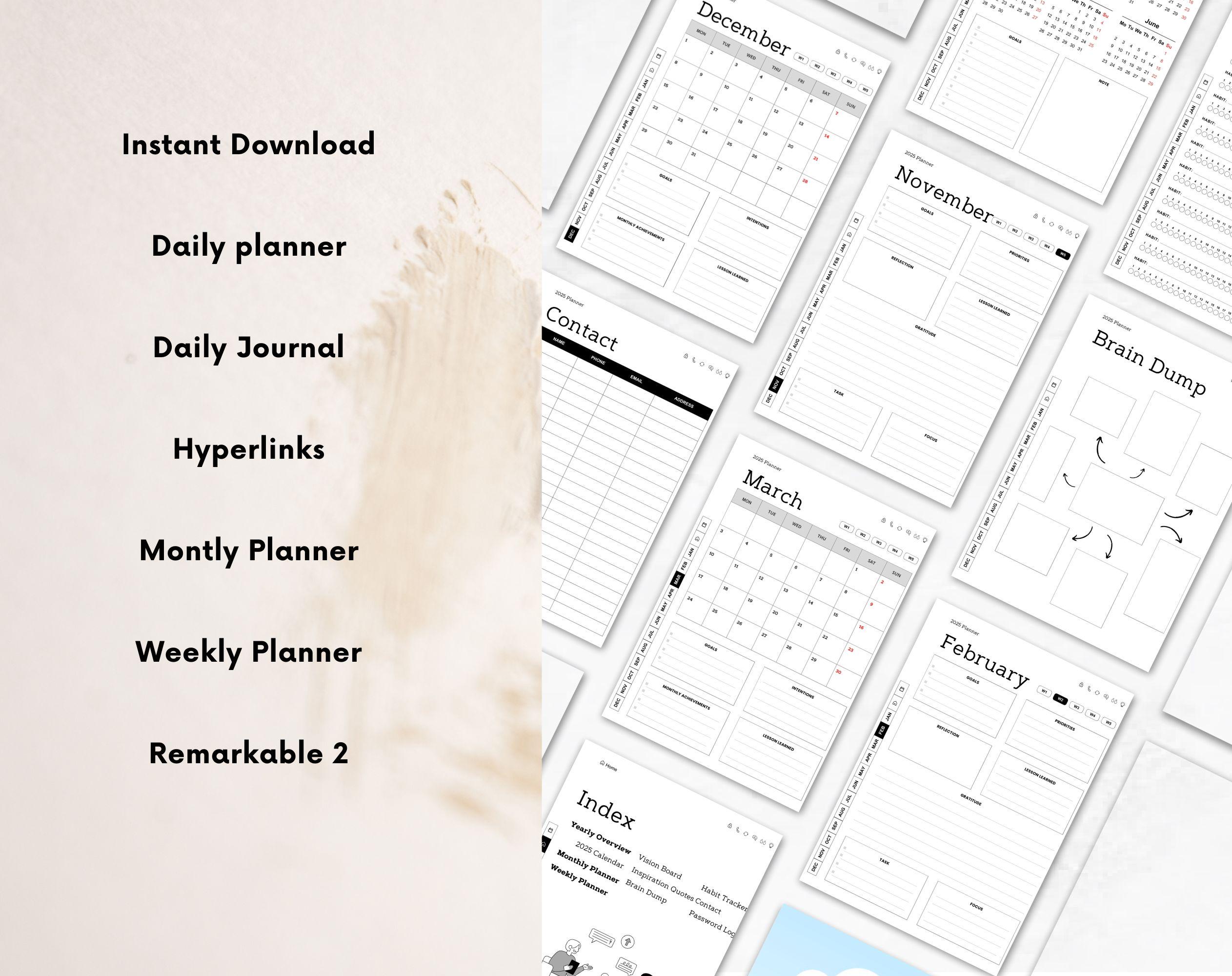 Remarkable Planner 2 / Remarkable Planner 2025 / Remarkable 2 Planner ...