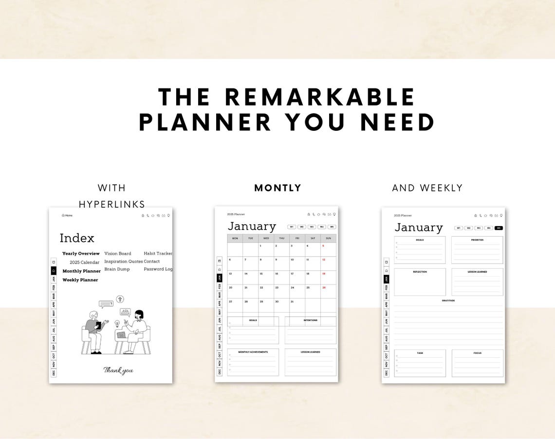 Remarkable Planner 2 / Remarkable Planner 2025 / Remarkable 2 Planner ...