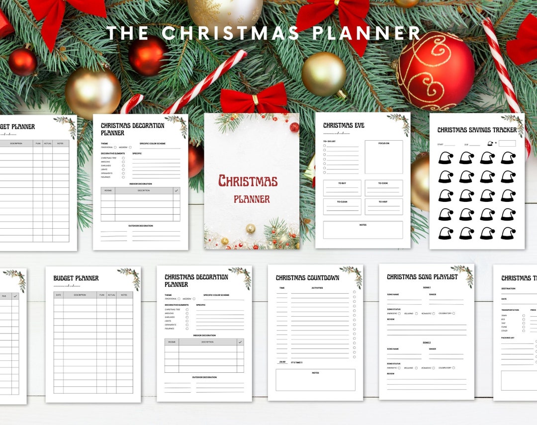 Christmas Planner Printable | Digital Holiday Planner | Event Organizer ...
