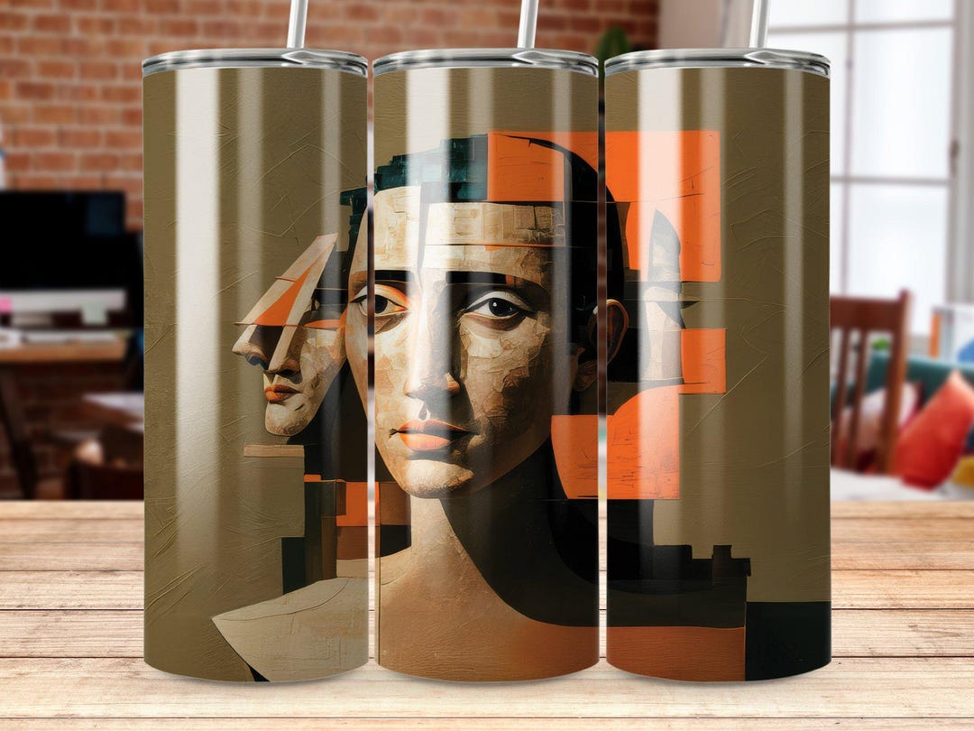 Abstract Cubist Female Face Art Printable, Modern Wall Decor Digital ...