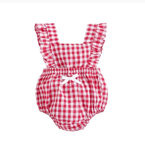 Gingham Romper - Etsy