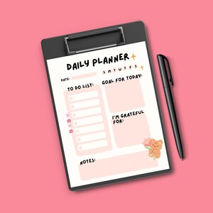 Cute Kawaii Daily Digital Planner | Printable PDF | Digital Download ...