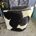 Swivel Leather Barrel Chair, Cowhide Accents Chair, Handcraft Cowhide ...