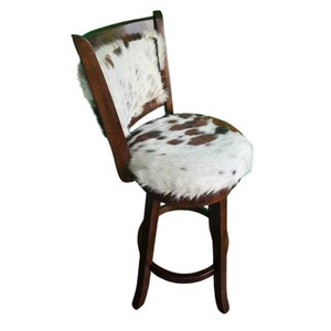 Cowhide Bar Stools, Western Furniture, Kitchen Chair, Swivel Bar Stools ...