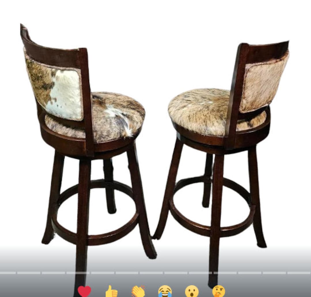 Cowhide Bar Stools, Western Furniture, Kitchen Chair, Swivel Bar Stools ...