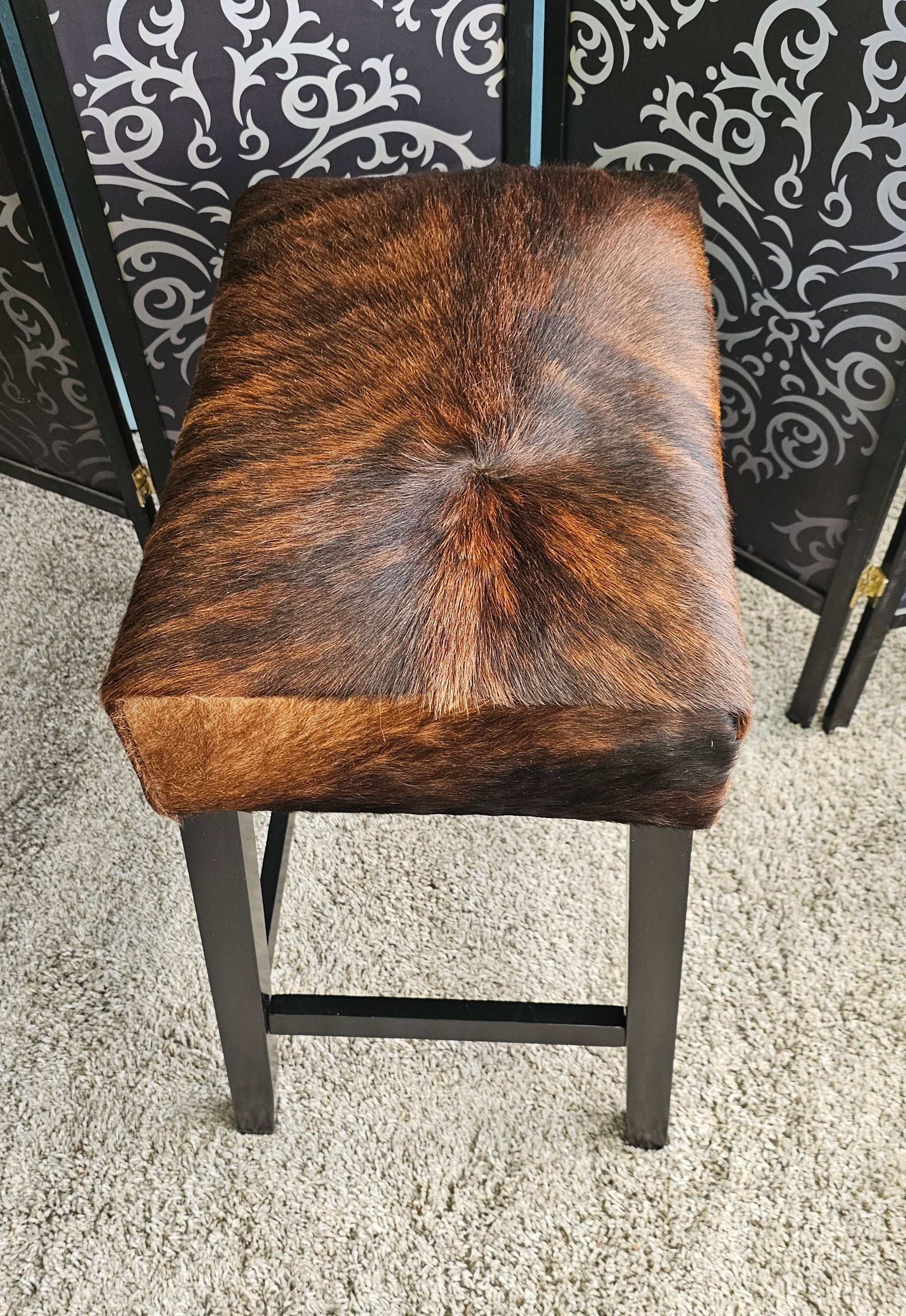 Cowhide Bar Stools, Western Furniture, Kitchen Chair, Leather Stool ...