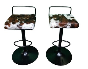 Cowhide Bar Stools, Western Furniture, Kitchen Chair, Leather Stool ...