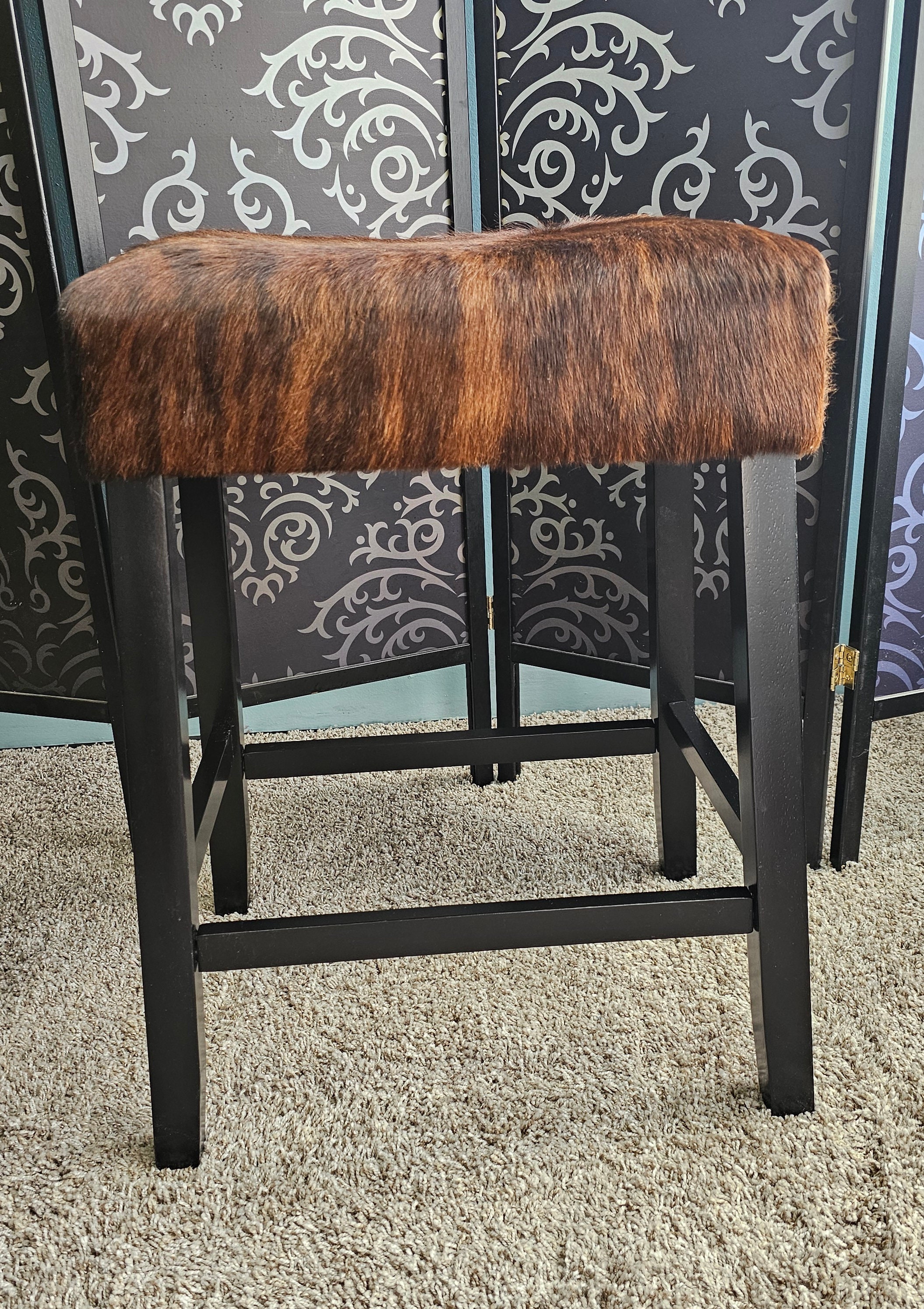 Cowhide Bar Stools, Western Furniture, Kitchen Chair, Leather Stool ...