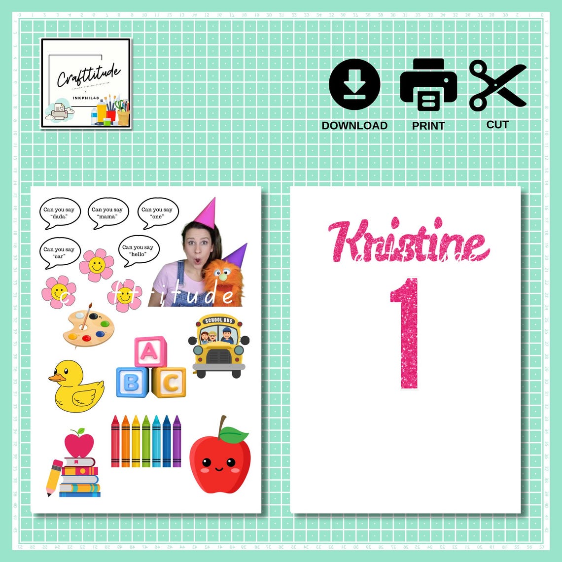 Kids Birthday Party Ms. Rachel Inspired Cake Toppers Herbie Songs for ...