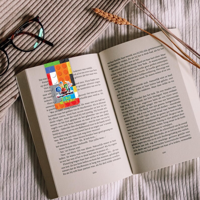 Inside Out 2 Inspired Magnetic Bookmark Digital File, 16 Designs per ...