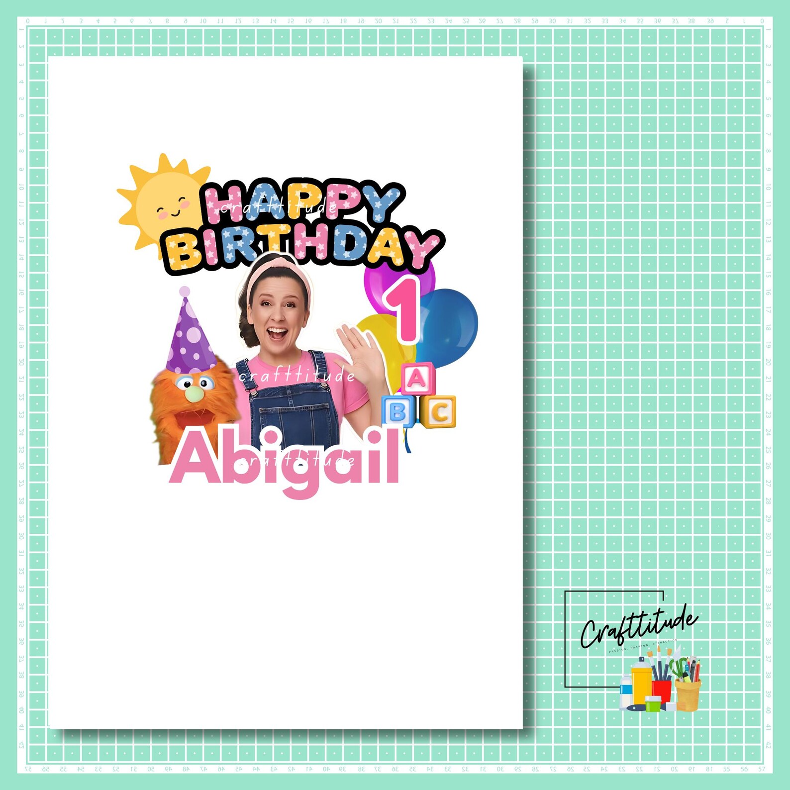 Ms. Rachel Inspired Birthday Party Cake Design Topper Personalized - Etsy