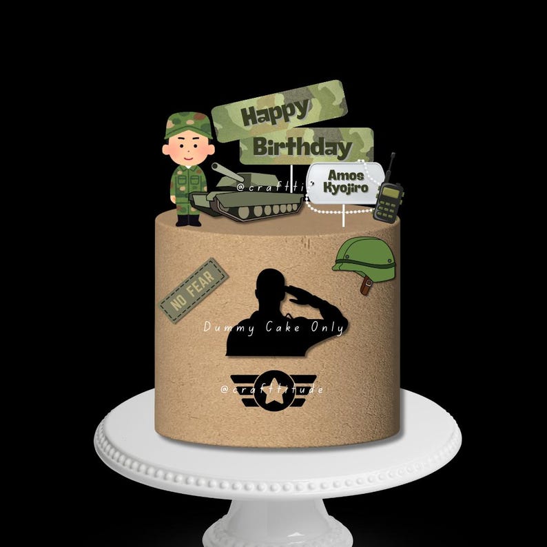 Army Themed Cake Toppers - Etsy