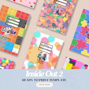 Inside Out 2 Notebook Cover Template - Etsy UK