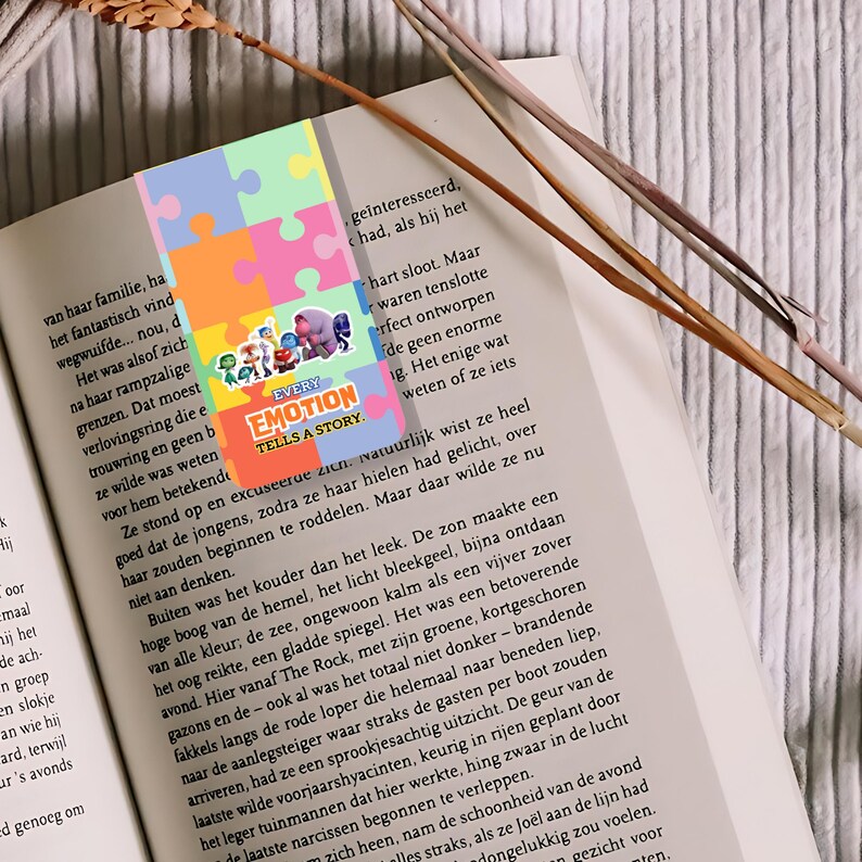 Inside Out 2 Inspired Magnetic Bookmark Digital File, 16 Designs per ...