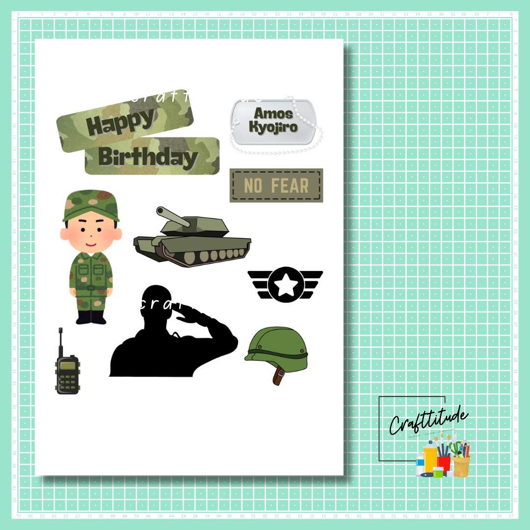 Army Themed Cake Toppers - Etsy