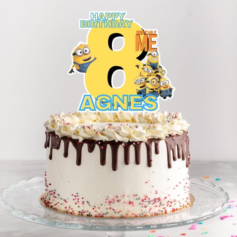 Minions Despicable ME Happy Birthday Party Cake Toppers - Etsy UK