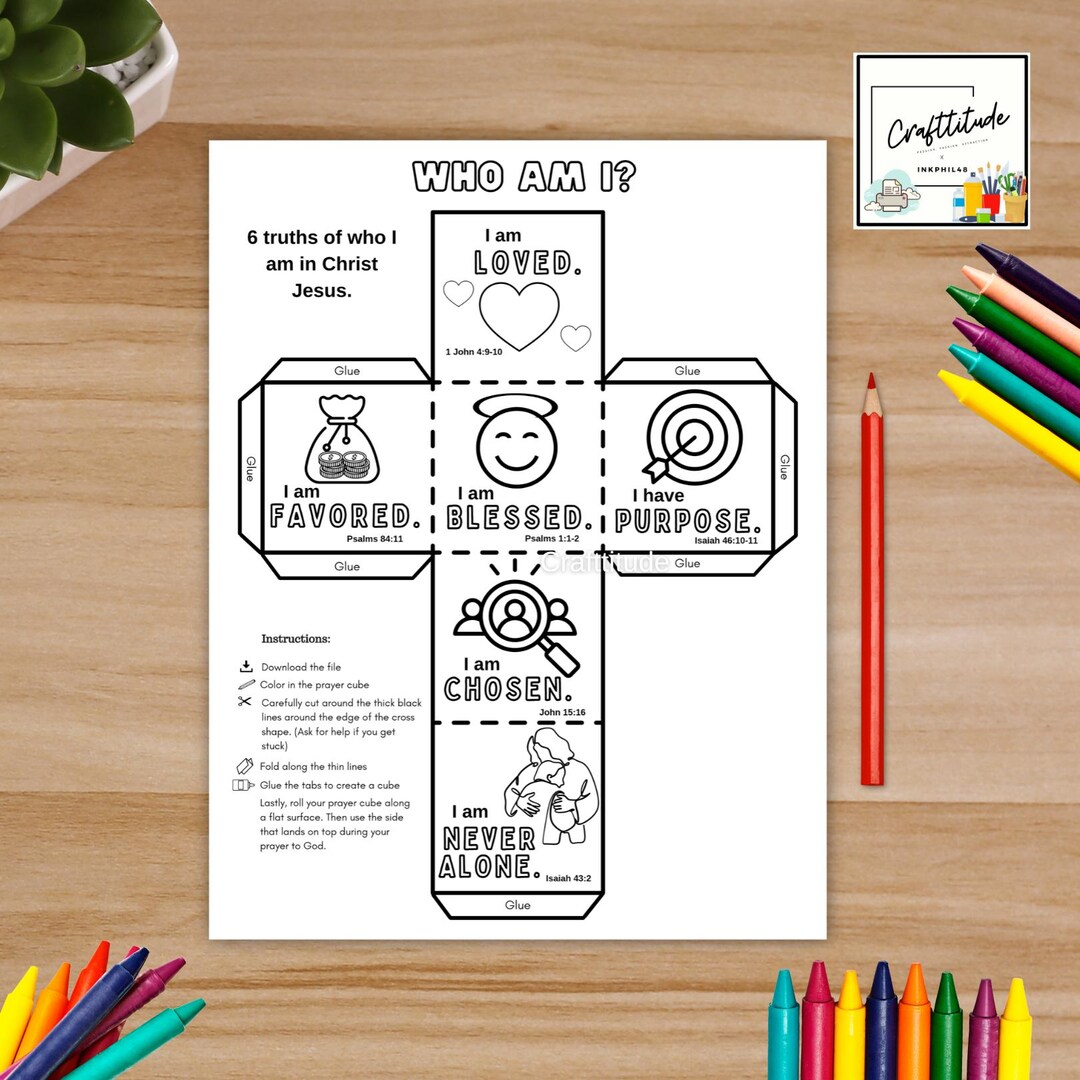 Kids Bible Lesson Coloring Cube: Sunday School Activity (PDF Download ...