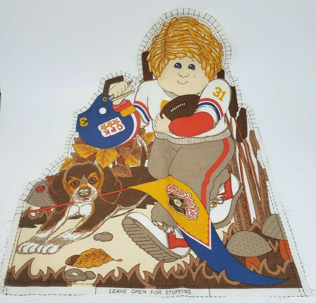 Cabbage Patch Boy--football Player With Dog--vintage--1983 - Etsy