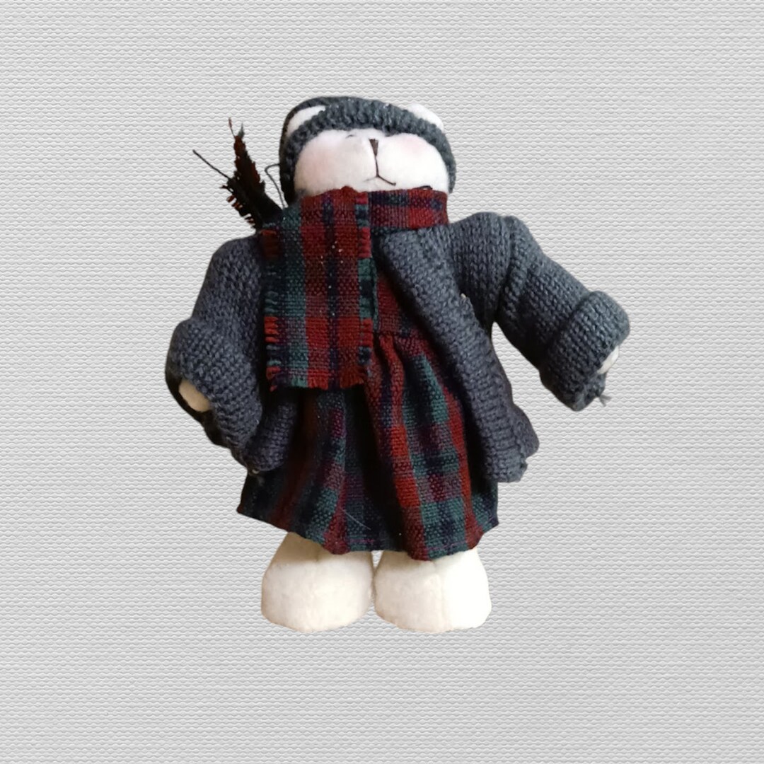 Snow Bear Girl Doll--small--handmade--free Standing--vintage--#132d - Etsy