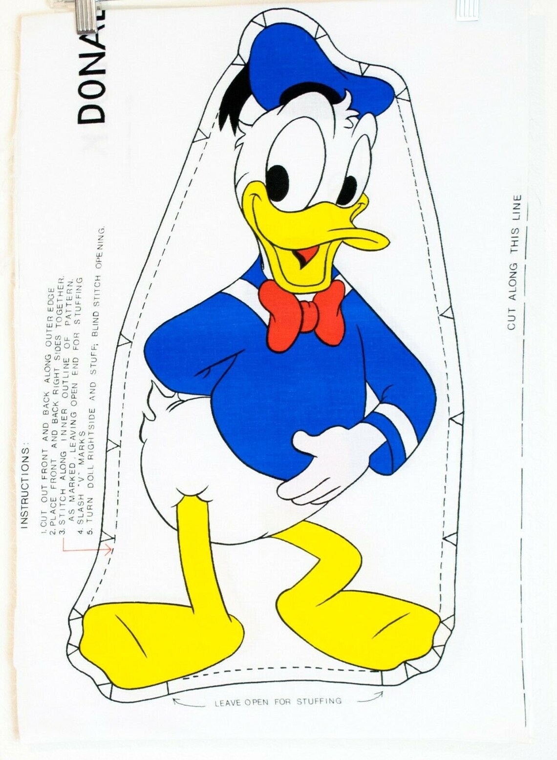 Donald Duckdisneycut and Sew Panelsvintage | Etsy
