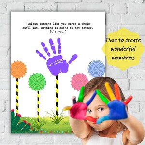 Truffula Trees Handprint Art, Dr. Seuss Week Craft, the Lorax Tree ...